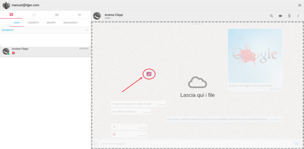 Come allegare un file nel modulo Chat